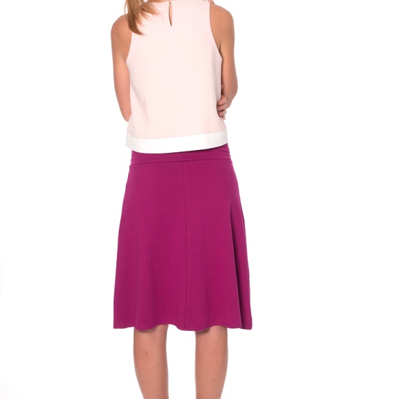 Zoe's Lollipop | Skirts | Midi Cotton Fold Over Skirts In Raspberry Red ...